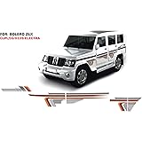 Automaze Sticker Graphics for Mahindra Bolero 0172 (Set of 2, Golden ...