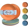 Amazon.com | Homienly Flat Dinner Plates Set of 8 Alternative for ...