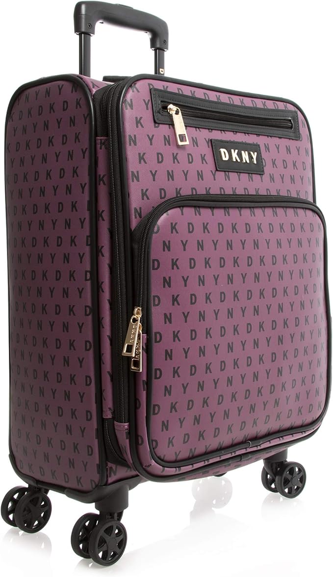DKNY Expandable Signature Gems Softside Spinner Luggage, Purple, Carry ...