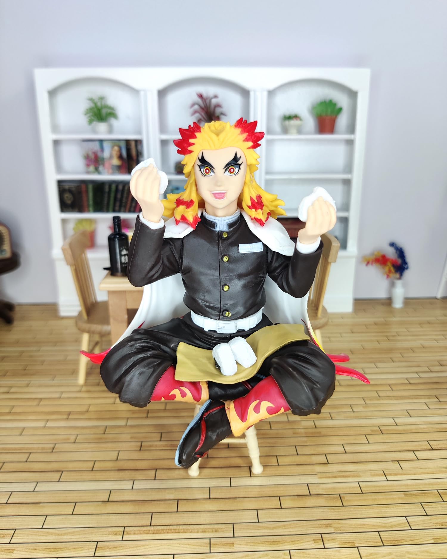 Rengoku Figure Eating Rice Balls Sitting Pose Demon Action Figures ...
