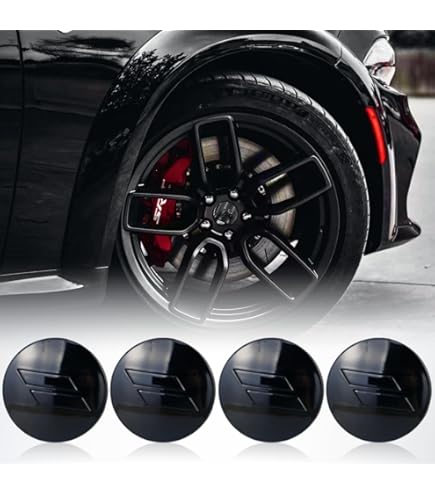 Srt Center Caps CHRYSLER 300 WHEEL CENTER CAPS Trd Black Rims