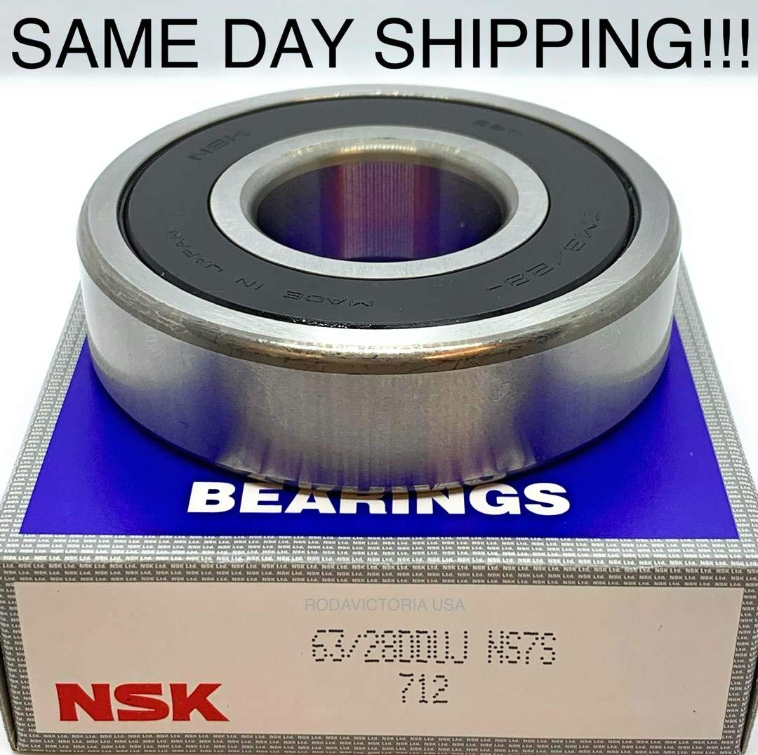Ball Bearing NSK 63/28-2RS with 2 Rubber Seals 28x68x18mm 63/28 RS 63 ...