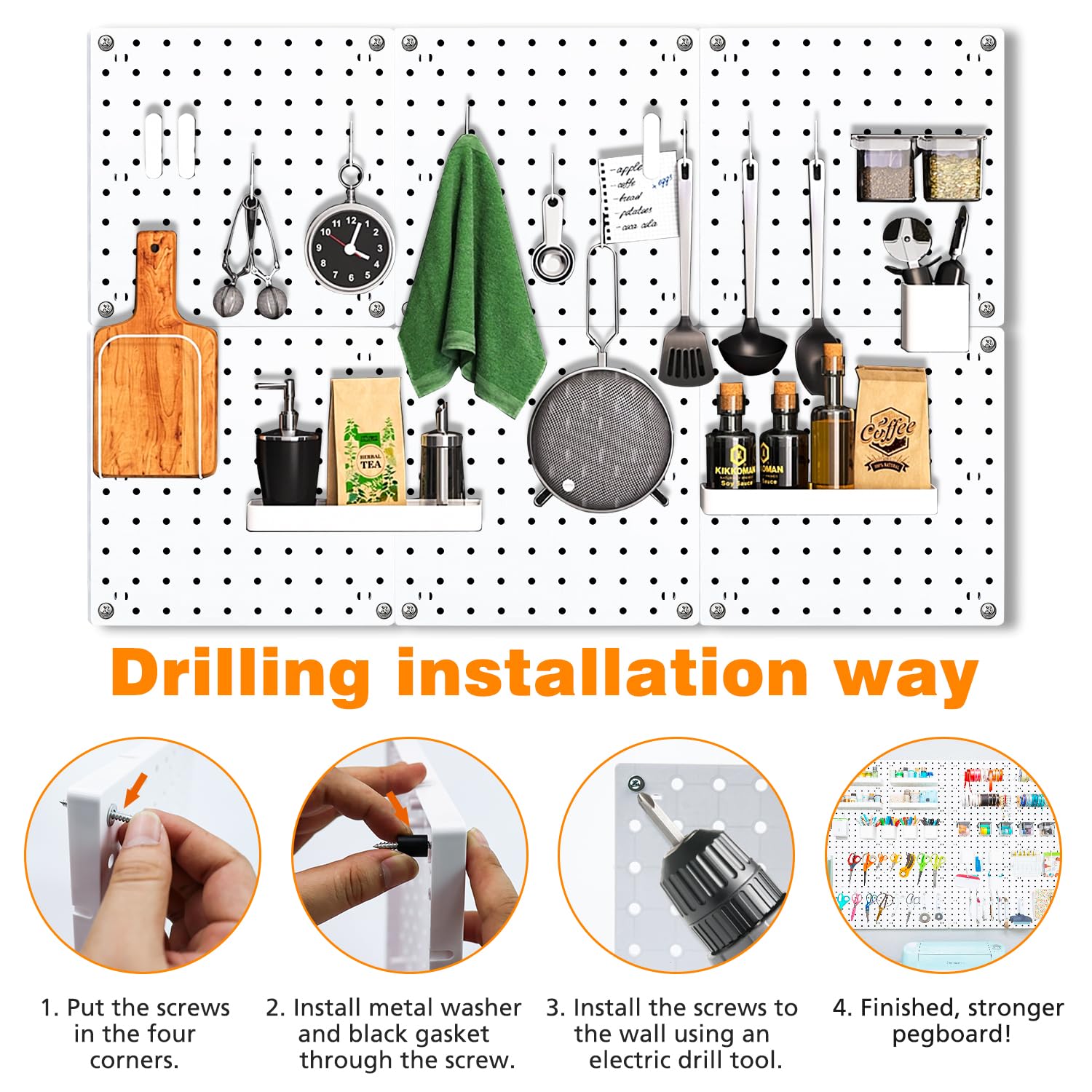 Mua 6Pcs Pegboard, Peg Board, Pegboard Wall Organizer, Mount Display ...