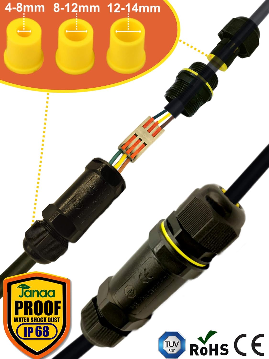 Waterproof Junction Box Outdoor Electrical Connectors IP68 ...