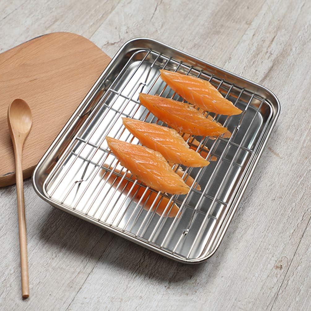 Cooling Rack Set of 2 Stainless Steel Small Grill Wire Rack for Baking ...