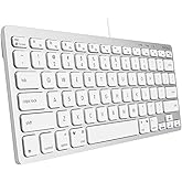 Amazon.com: Macally Wired Keyboard for Mac with USB Hub (2X USB-C / 1x ...