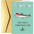 Amazon.com : Funny Fish Christmas Card, Cod Pun Christmas Card, Punny ...