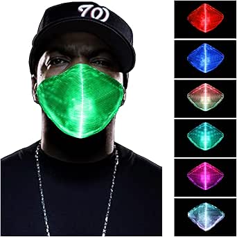 Amazon.com: LED Light up Mask Luminous Glowing LED Masks Dust mask for ...