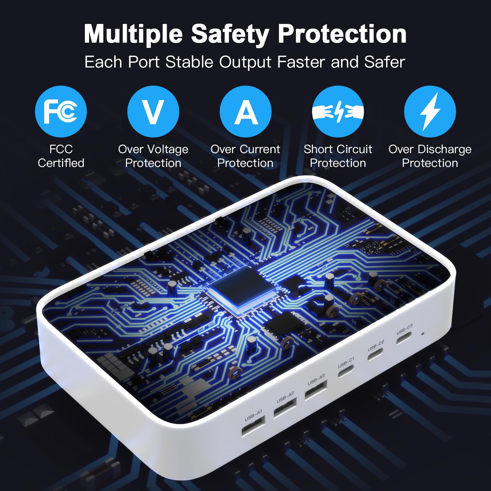 Mua MSTJRY 90W 6-Port USB C Fast Charging Station for Multiple Devices ...