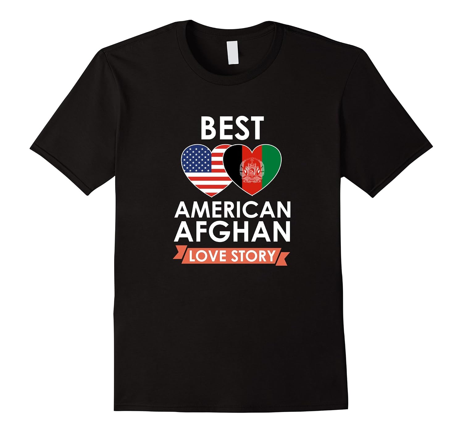 Best American Afghan Love Story Flags Heart Couple Tee-Art – Artvinatee
