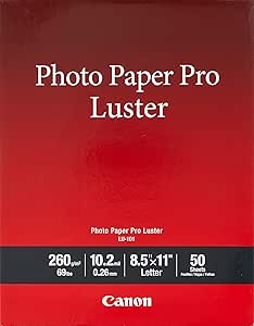 Canon LU-101 LTR Photo Paper Pro Luster (50 Sheets/Package) : Amazon.ca ...