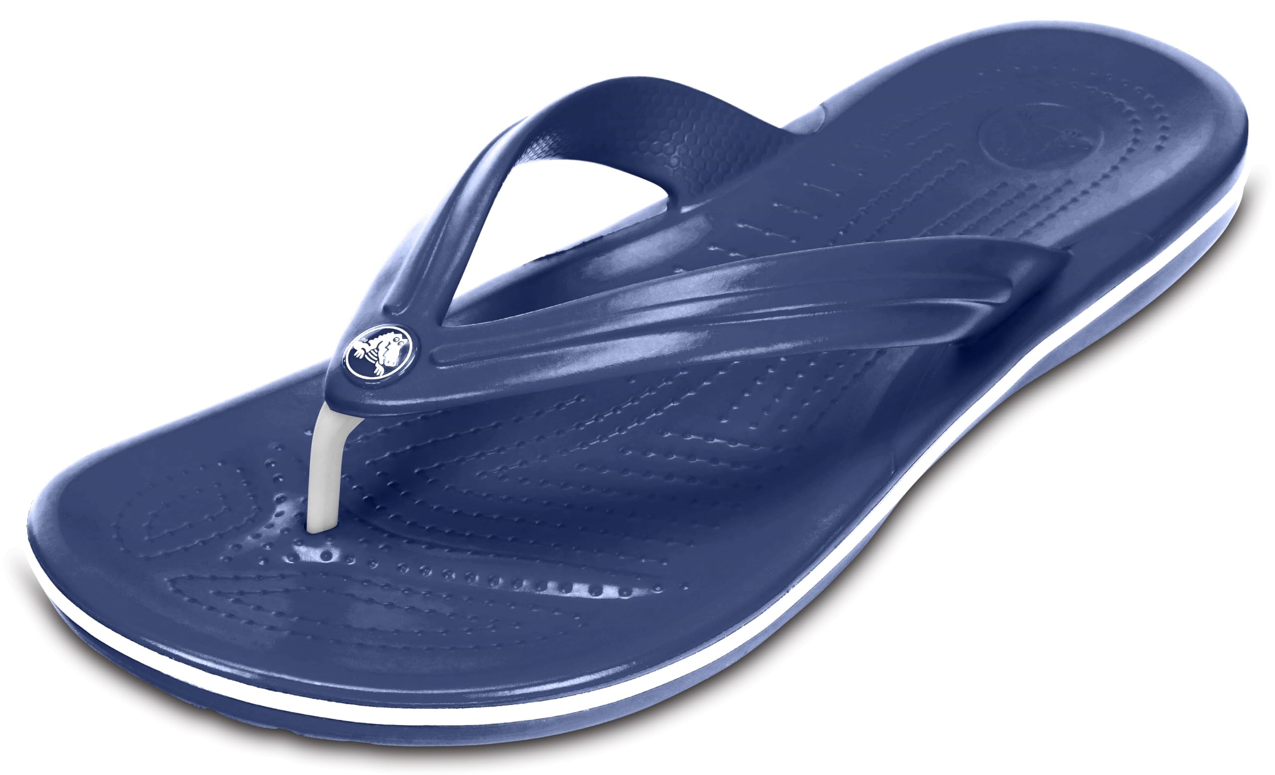 Crocs Men's and Women's Crocband Flip Flops | Adult Sandals, Navy, 12 ...
