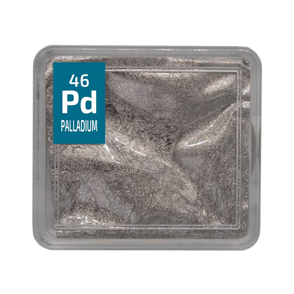 Palladium Metal Foil 99.99% Pure Element Sample in a PEGUYS Periodic ...