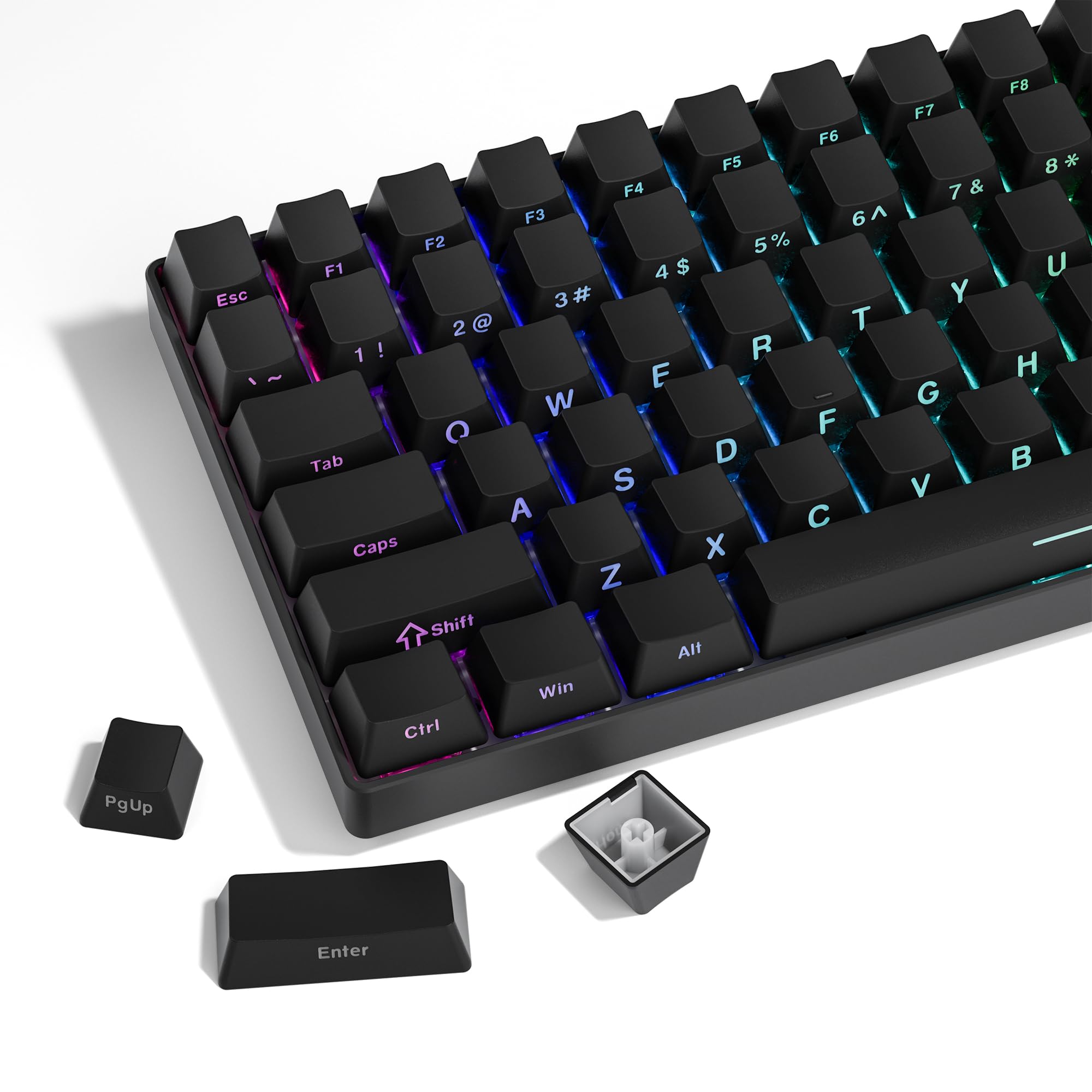 XVX PBT Keycaps - Side Print Keycap Set, Double Shot Shine Through ...