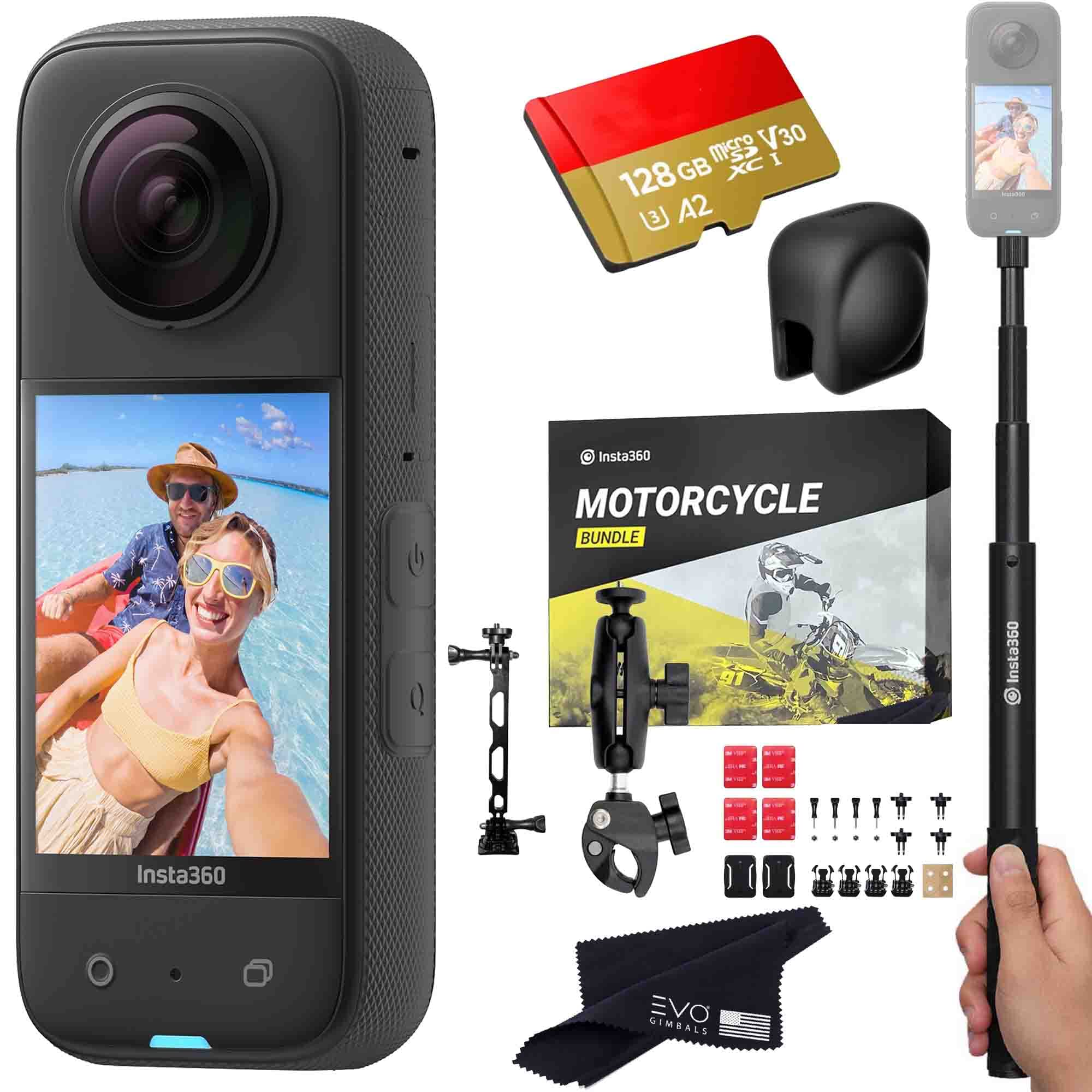 Insta360 X3 - Waterproof 360 Action Camera with 1/2'' 48MP Sensors, 5.7K HDR Video, 72MP Photo ...