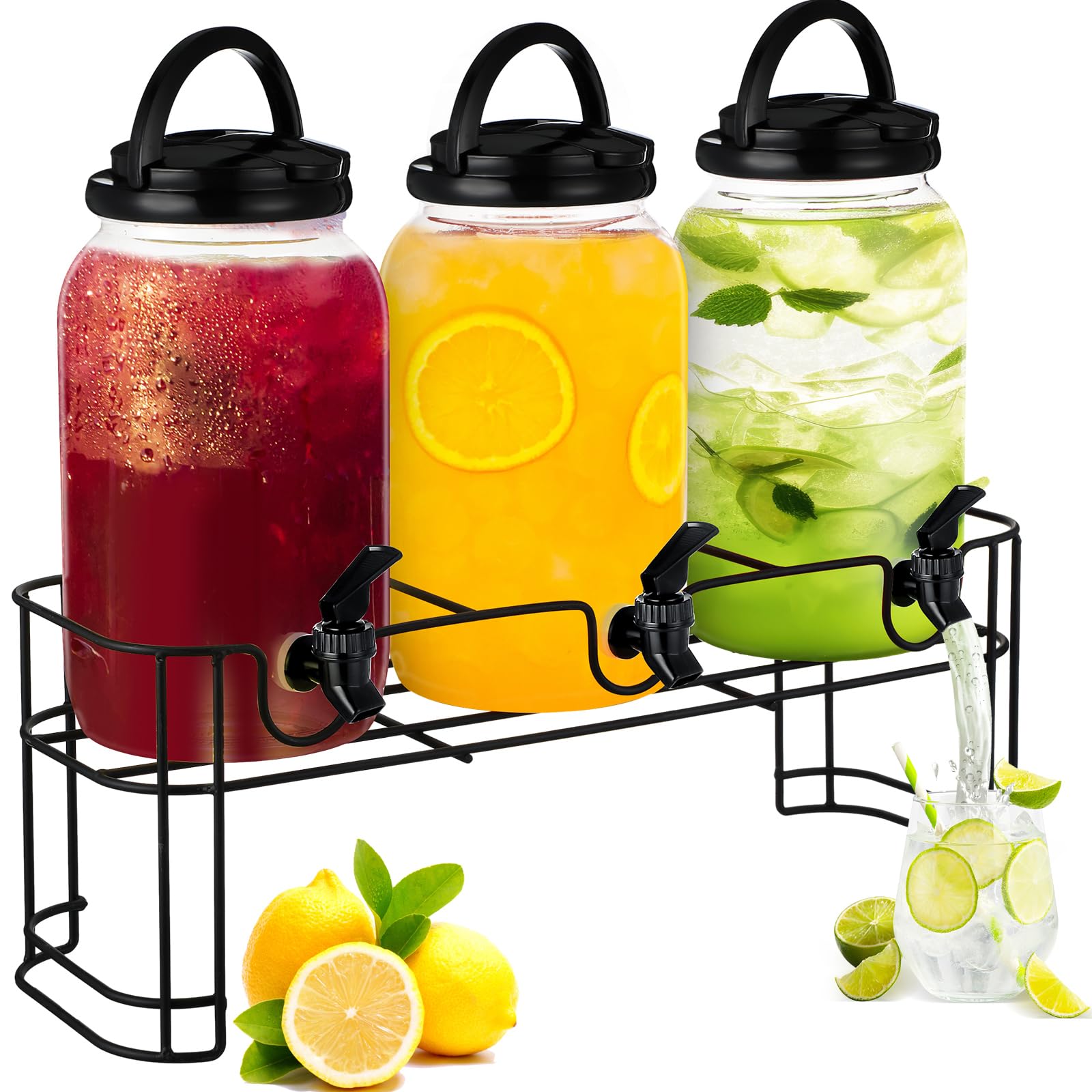 Tanlade Plastic Drink Dispenser with Stand Beverage Dispenser with ...