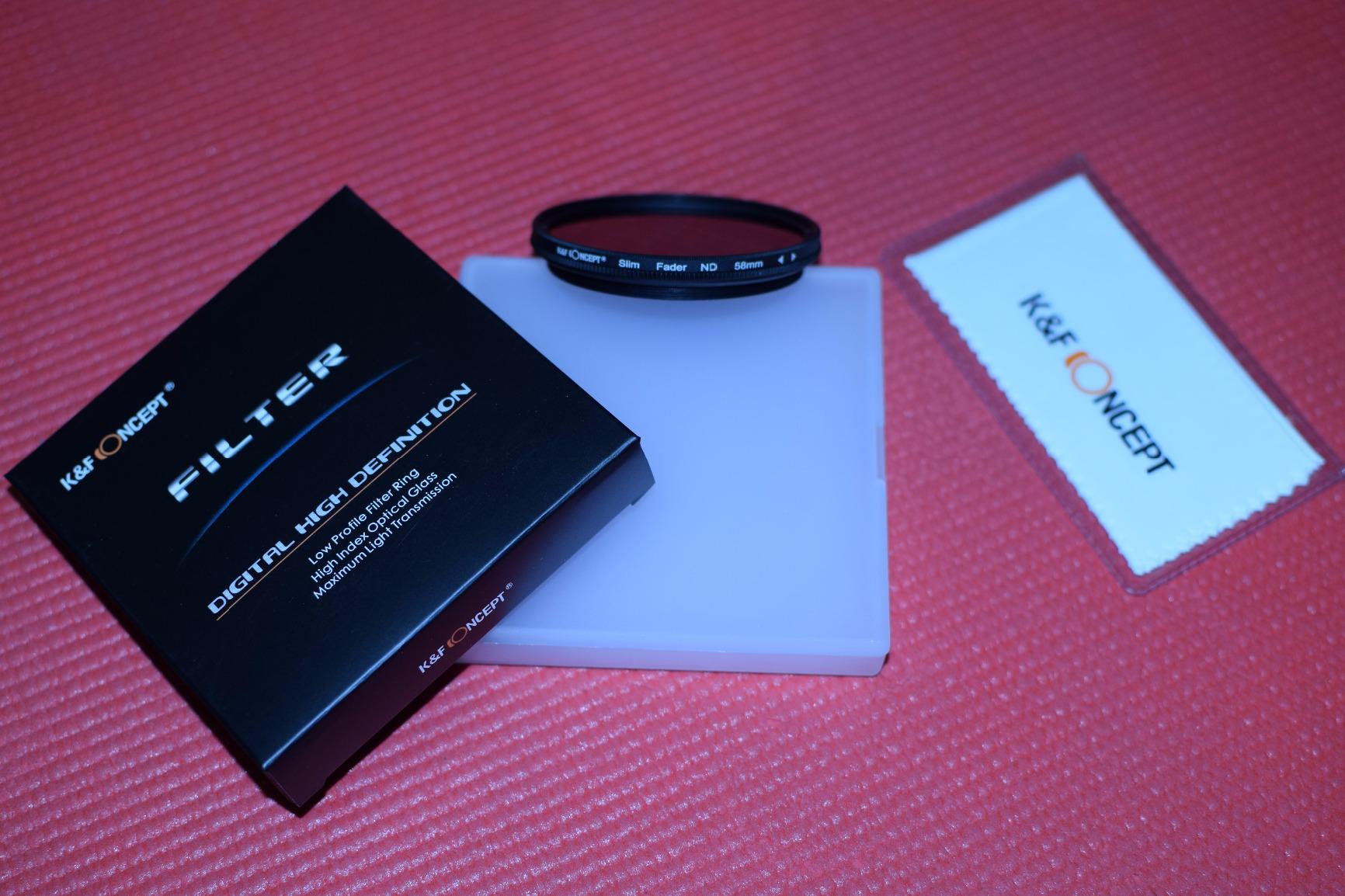 58mm ND2-400 (9 Stops) Variable ND Filter Neutral Density Adjustable ...