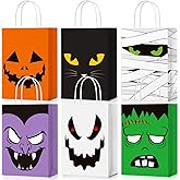 Amazon.com: JOYIN 24 Pcs Halloween Colorful Bags with Handles, Paper ...