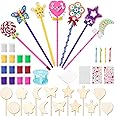 Amazon.com: Make Your Own Princess Magic Wand Kit - DIY Fairy Craft Set ...