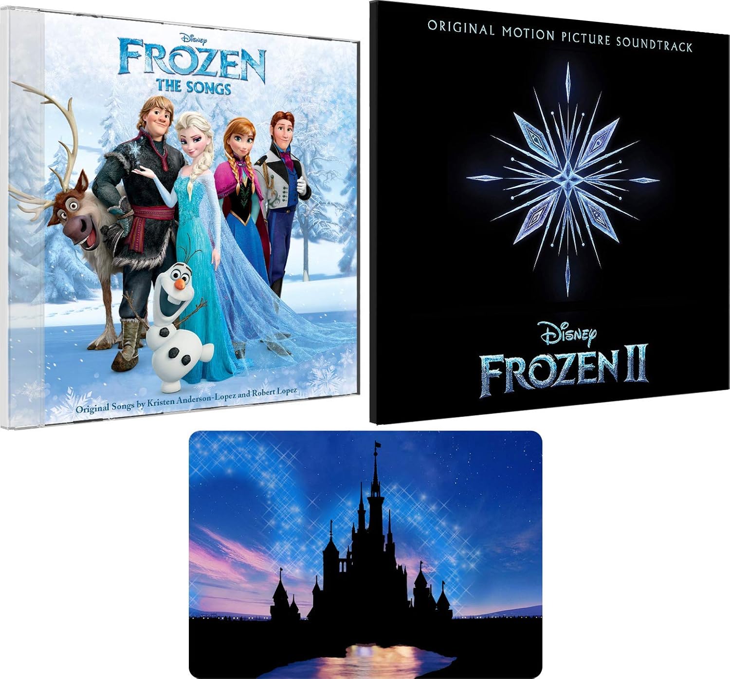 Frozen Movies 1 and 2 Soundtracks Disney CD Collection with Bonus Art ...