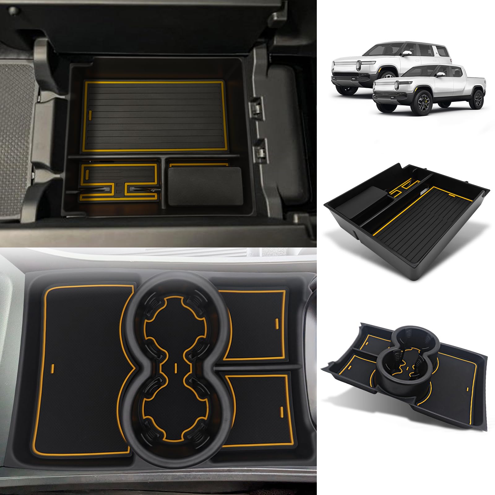 BestEvMod Upgraded V3 Armrest Storage Box and Cup Holder Lower Center ...