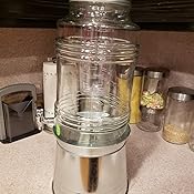 Amazon.com | Circleware Breeze Glass Beverage Dispenser with Base Metal ...