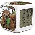 Amazon.com: Sloth Alarm Clock 7 Color Changing Night Light Clock for ...