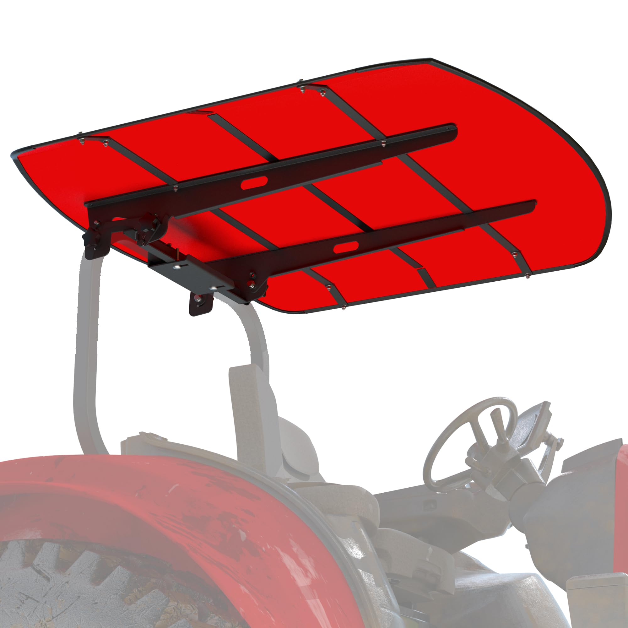 Tredre Red Tractor Canopy for ROPS 53-3/8" X 53-3/8", Tractor Shade ...