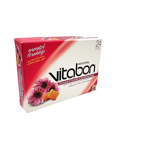 Vitabon Honey Cough Drops For Adults with Bee Propolis & Echinacea, Natural Sore Throat Lozenges ...