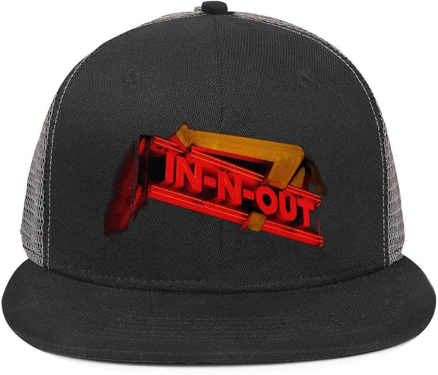 Amazon.com: LONGOIKD in-N-Out Burger Sign Snapback Baseball Caps mesh ...