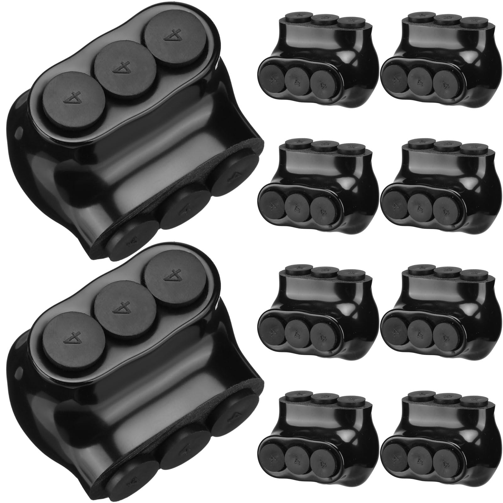 Kanayu 10 Pcs Black Insulated Multi Cable Connector, 3 Ports Electric ...