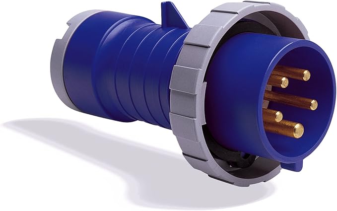 MK Commando K9024 Plug 16 Amp 2P+E 200-250 Volt (IP67) Blue: Amazon.co ...