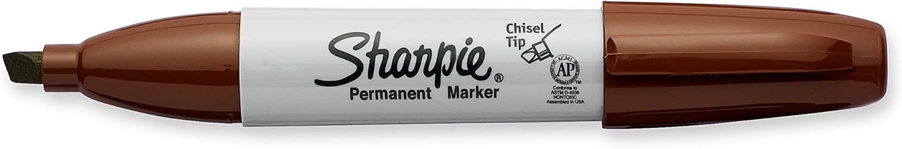 Sharpie Permanent Markers, Broad, Chisel Tip, 8-Pack, Brown (1927298 ...