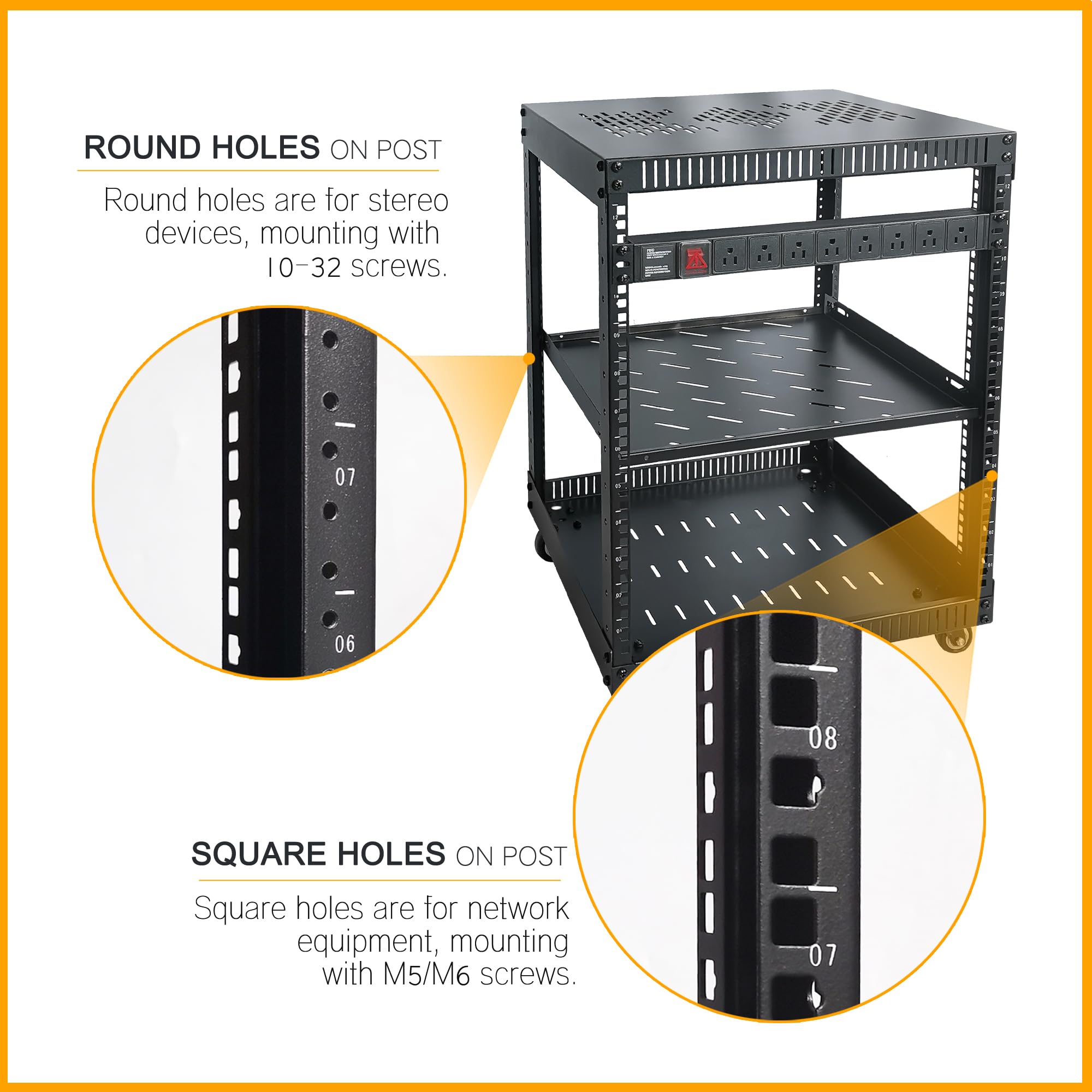 Mua RIVECO 12U Network Rack with Reinforced Top Cover - 4 Post Floor ...