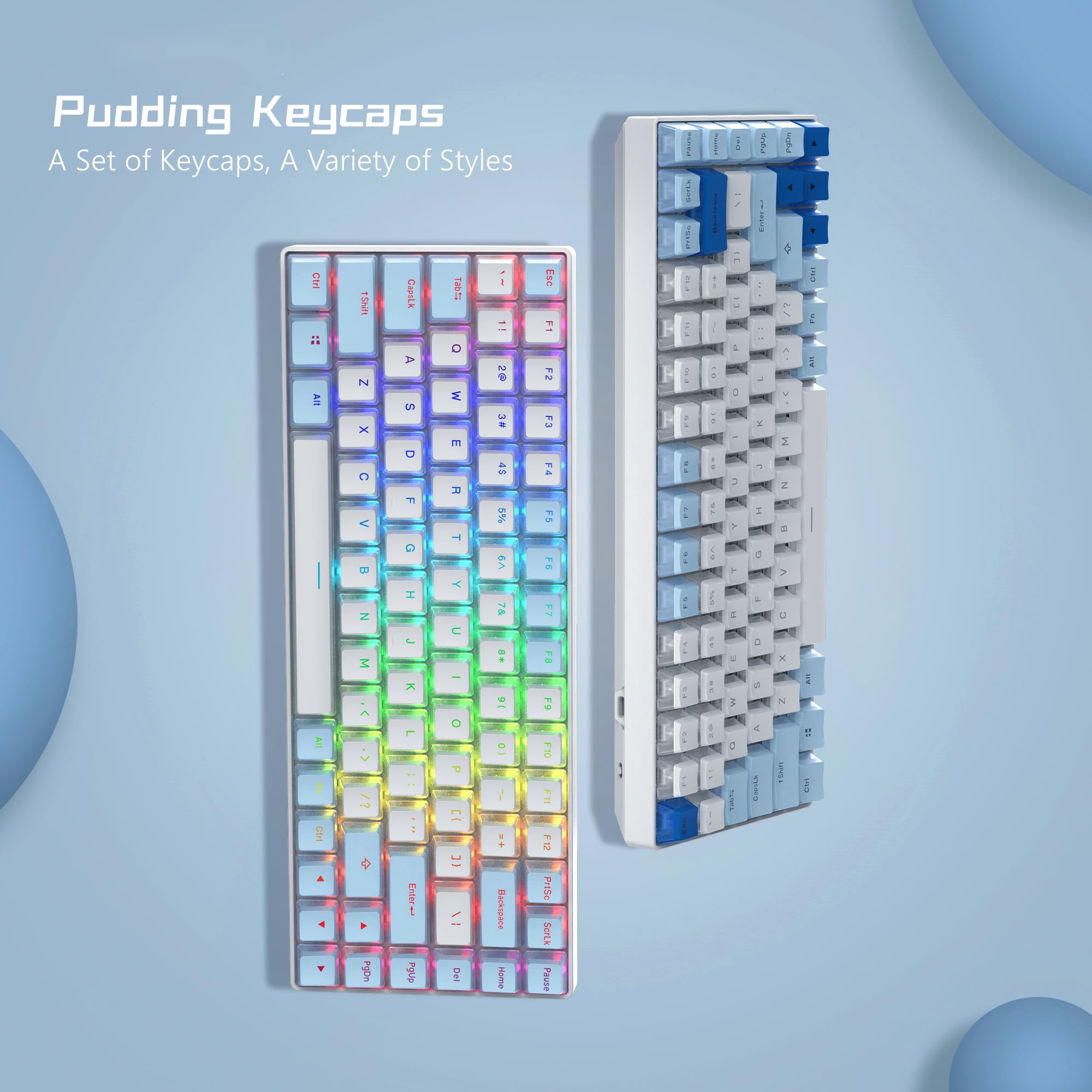 Mua Womier Pudding Keycaps - PBT Shine Through Custom Keycaps Set for ...