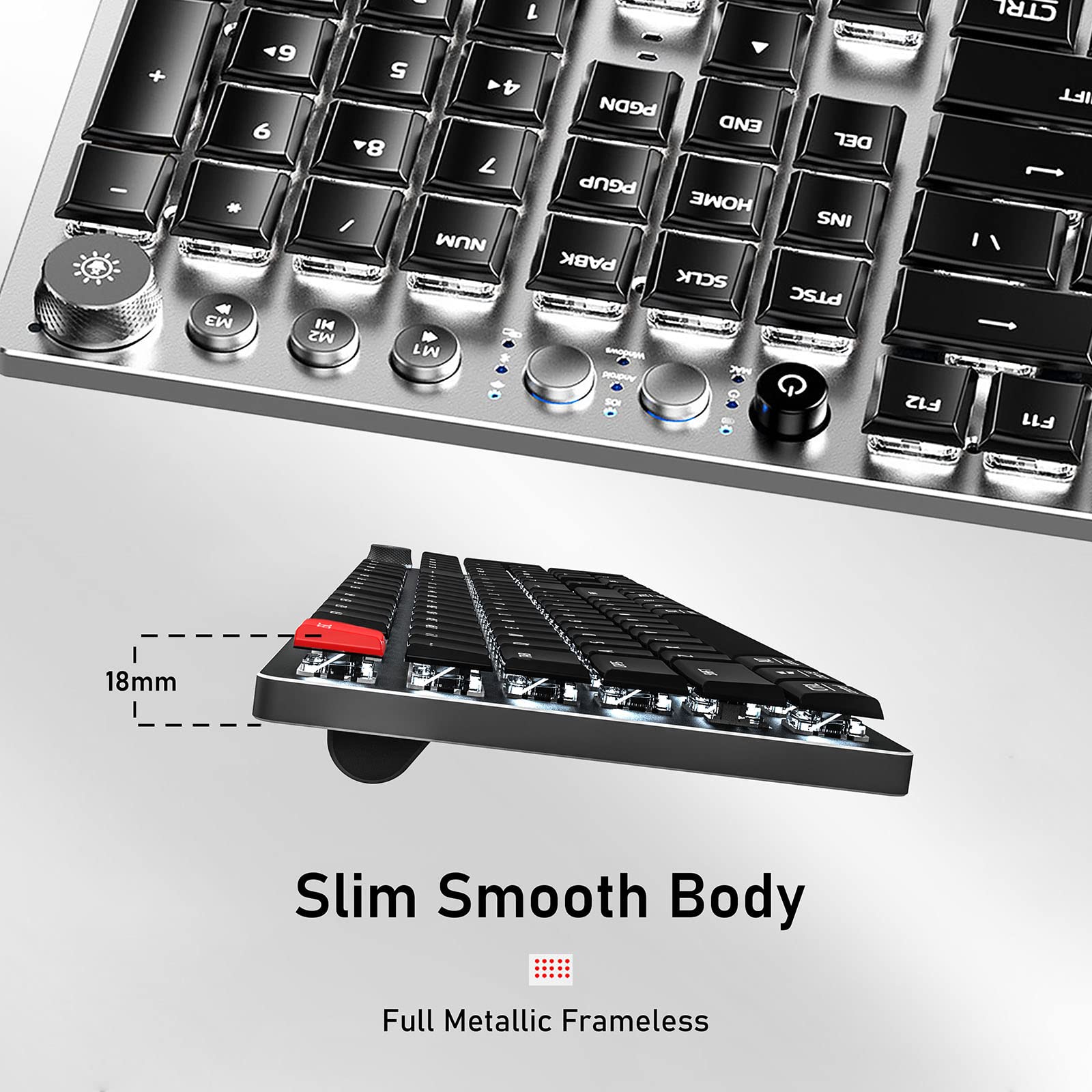 Mua Aula Full Size Low Profile Mechanical Keyboard LED Backlit Wired/2 ...