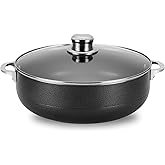 Amazon.com: Alpine Cuisine Nonstick Aluminum Hot Pot Caldero with Glass ...