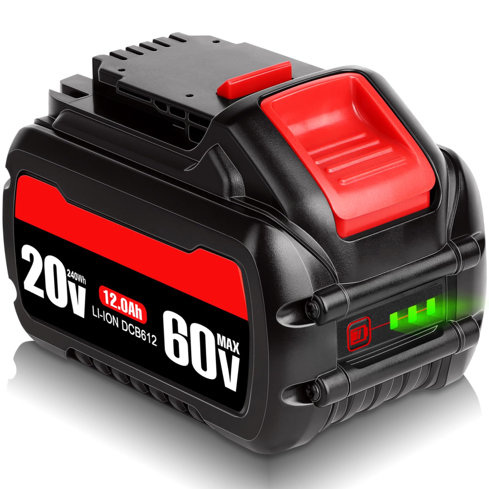 POWITEC 12.0Ah 20V/60V Battery Replace for Dewalt 60V Battery DCB609 ...