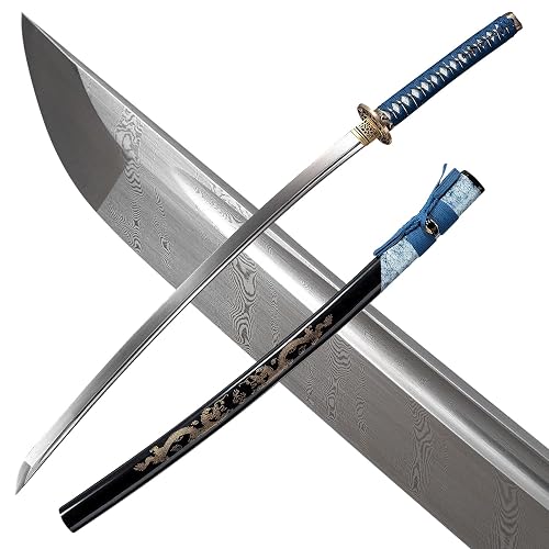 Battle Ready Katanan Sword Authentic Samurai Sword Damascus Steel ...