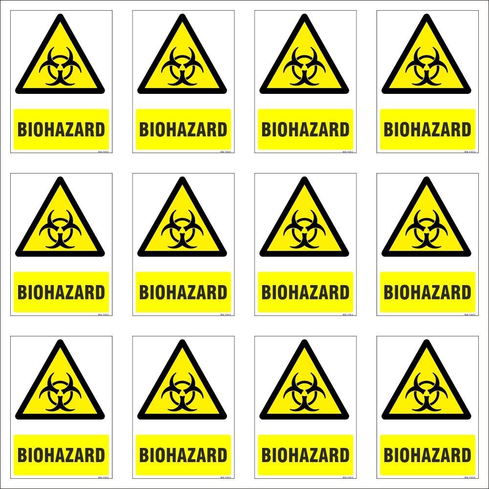SignageShop Vinyl Biohazard Stickers: Amazon.in: Industrial & Scientific
