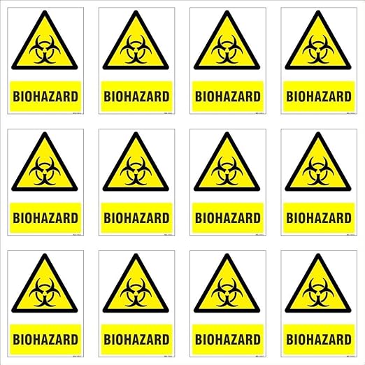 SignageShop Vinyl Biohazard Stickers: Amazon.in: Industrial & Scientific
