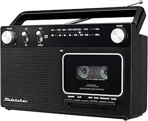 Amazon.com: Studebaker Portable Retro Home Audio Stereo AM/FM Radio ...