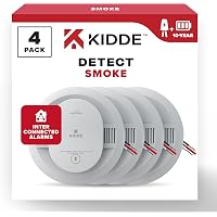 Kidde Smoke & Carbon Monoxide Detector, 10-Year Battery Powered, LED ...