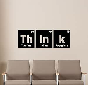 Amazon.com: Think Periodic Table Of Elements Wall Decal Science ...