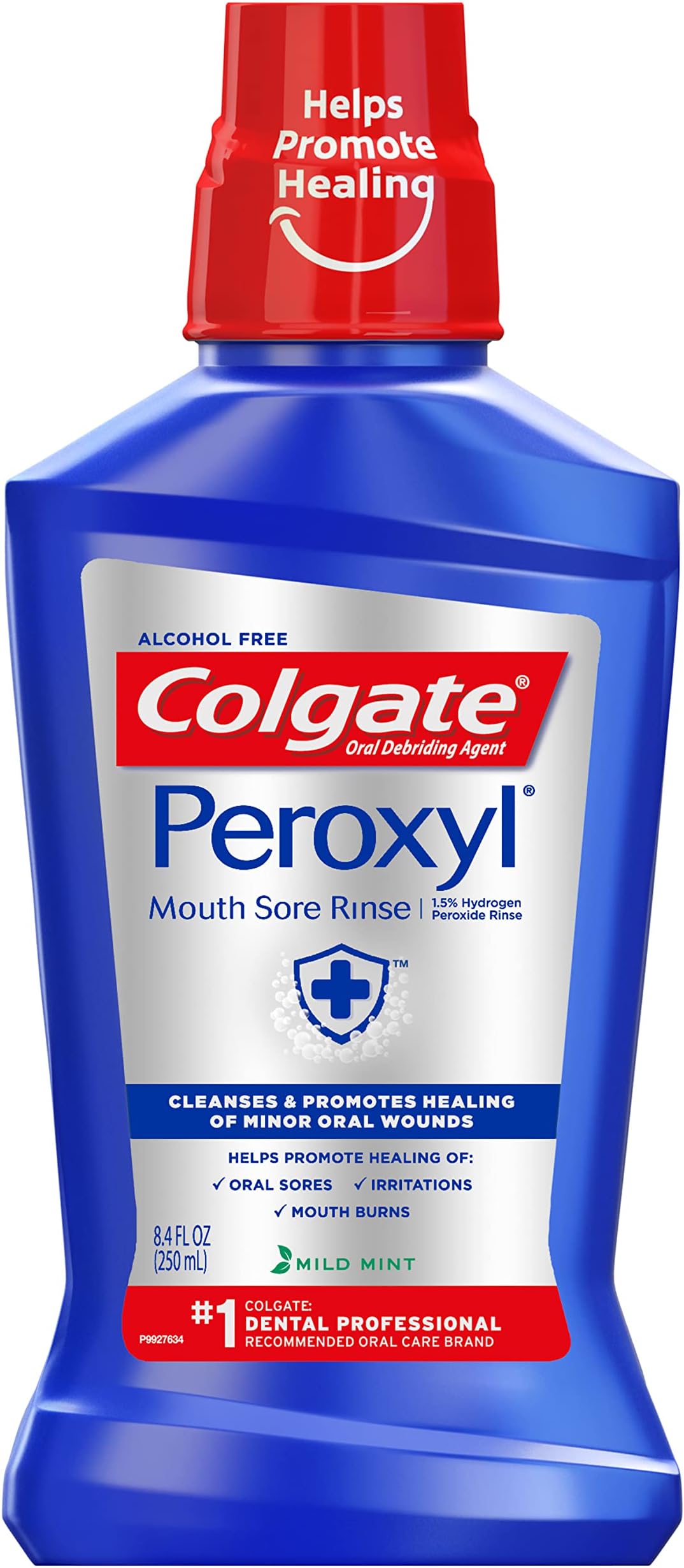 Colgate Peroxyl Antiseptic Mouth Sore Rinse, Alcohol Free, 1.5% ...