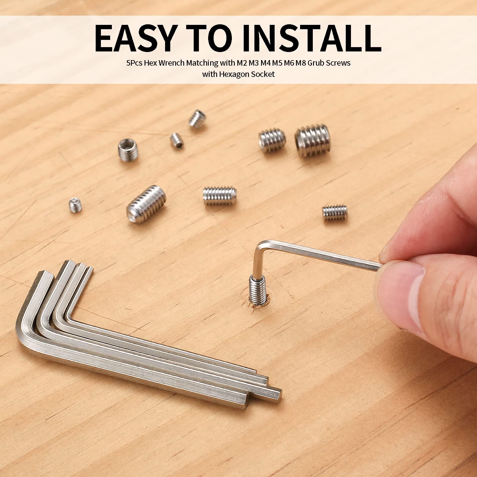 Mua 300 Pcs Stainless Steel Socket Head Screws Assortment Kit, Allen ...