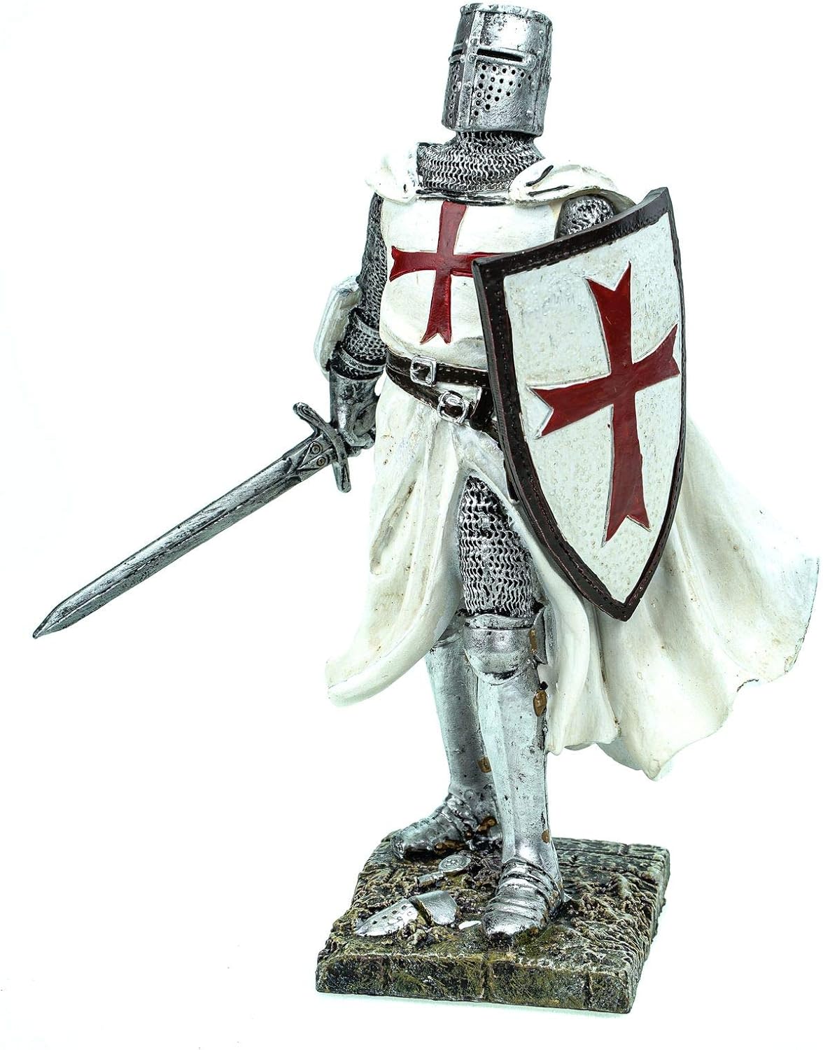 Golden Future German Knight Templar with Sword and Shield, White/Red ...
