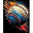 Amazon.com: Graffiti Baseball Paint by Numbers Black Background ...