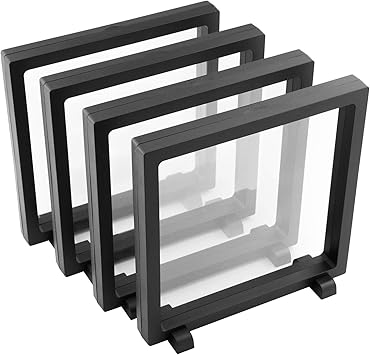 Amazon.com: WISHDIAM 4PCS Set 3D Floating Display Case Float Frame Case ...