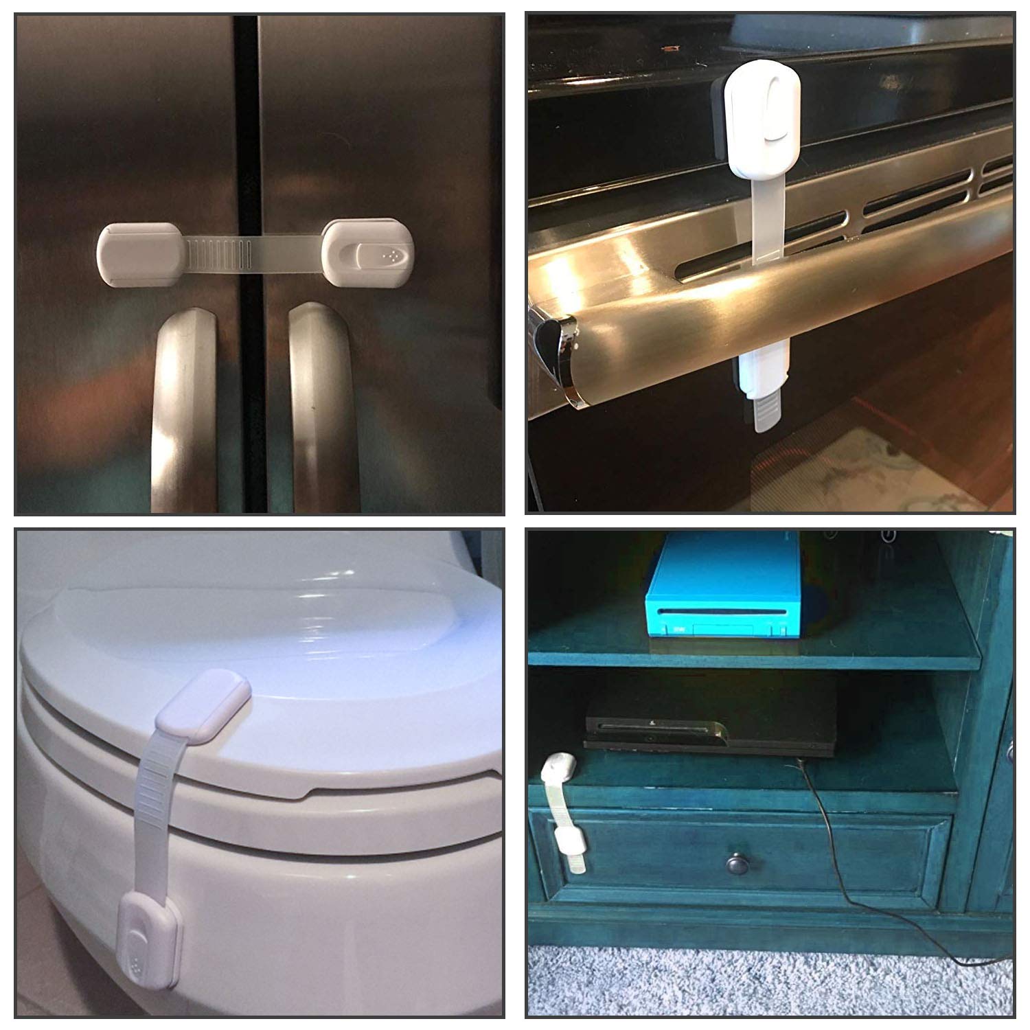 Mua 12 Pack Baby Proofing Cabinet Strap Locks - Vkania Kids Proof Kit ...